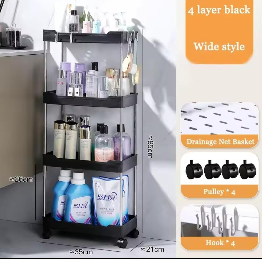 Multipurpose Storage Rack With Wheels - Tremor Households